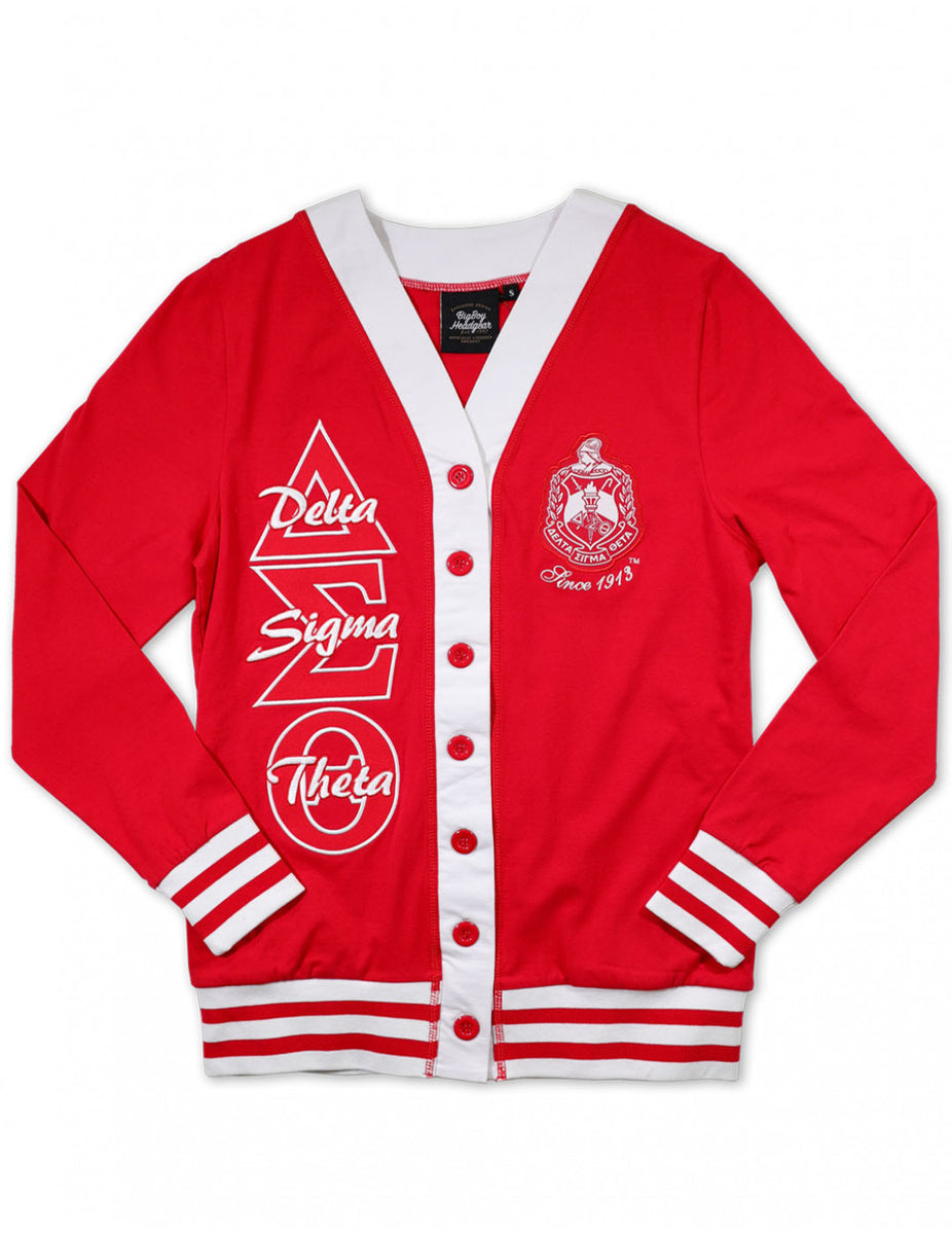 Delta Sigma Theta Light Weight Red Cardigan | Sigma Graphics